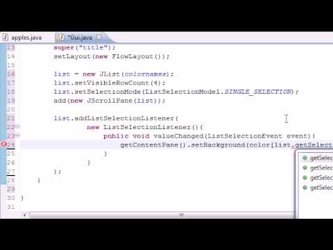 Java Programming Tutorial 71 Jlist Program Youtube