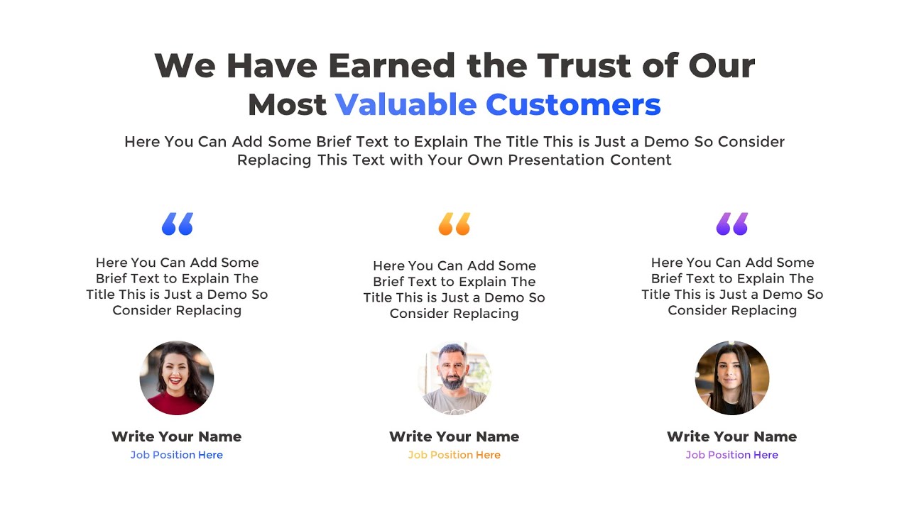Animated Powerpoint Customer Testimonials Template Youtube