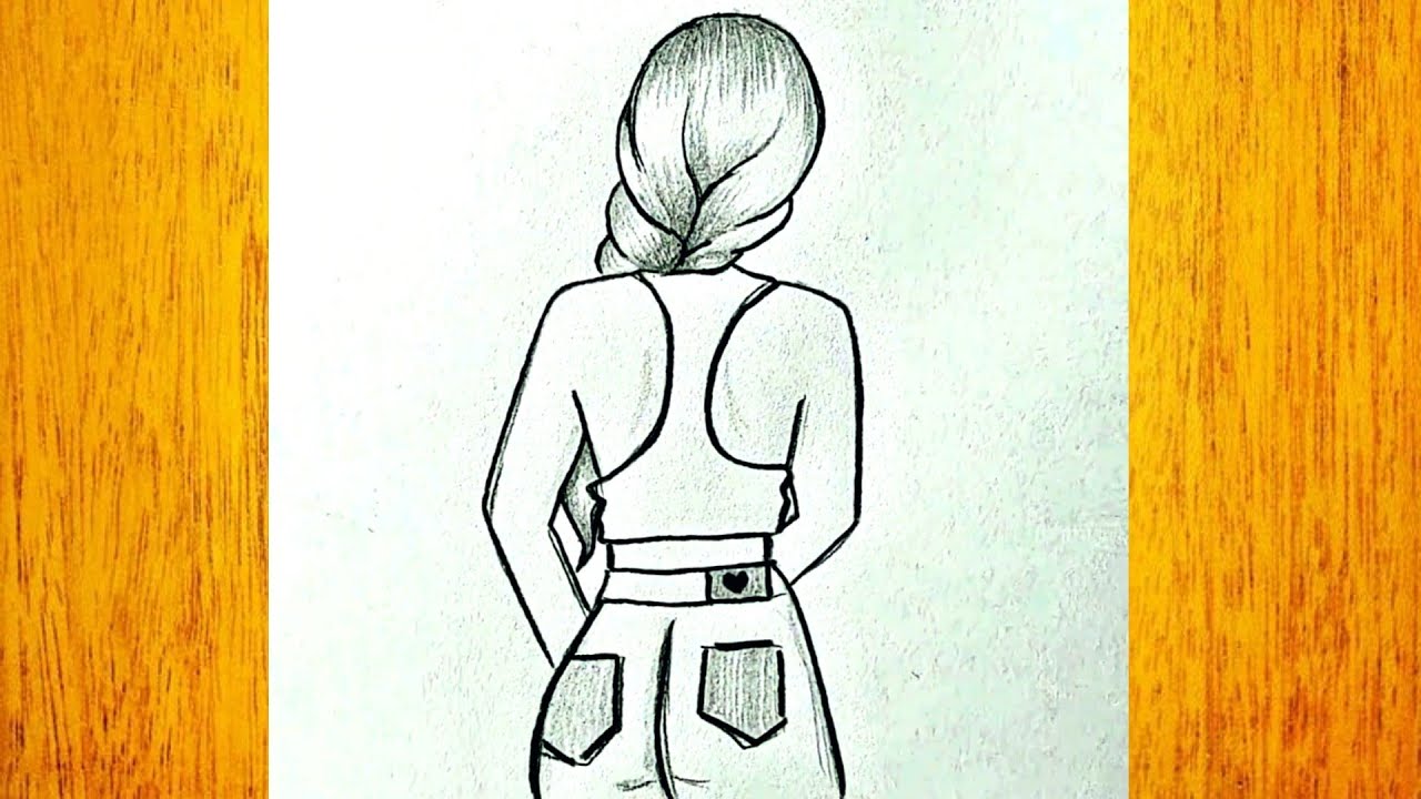 Un Dibujo A Lápiz De Una Hermosa Chica Paso A Paso Cómo Dibujar Una