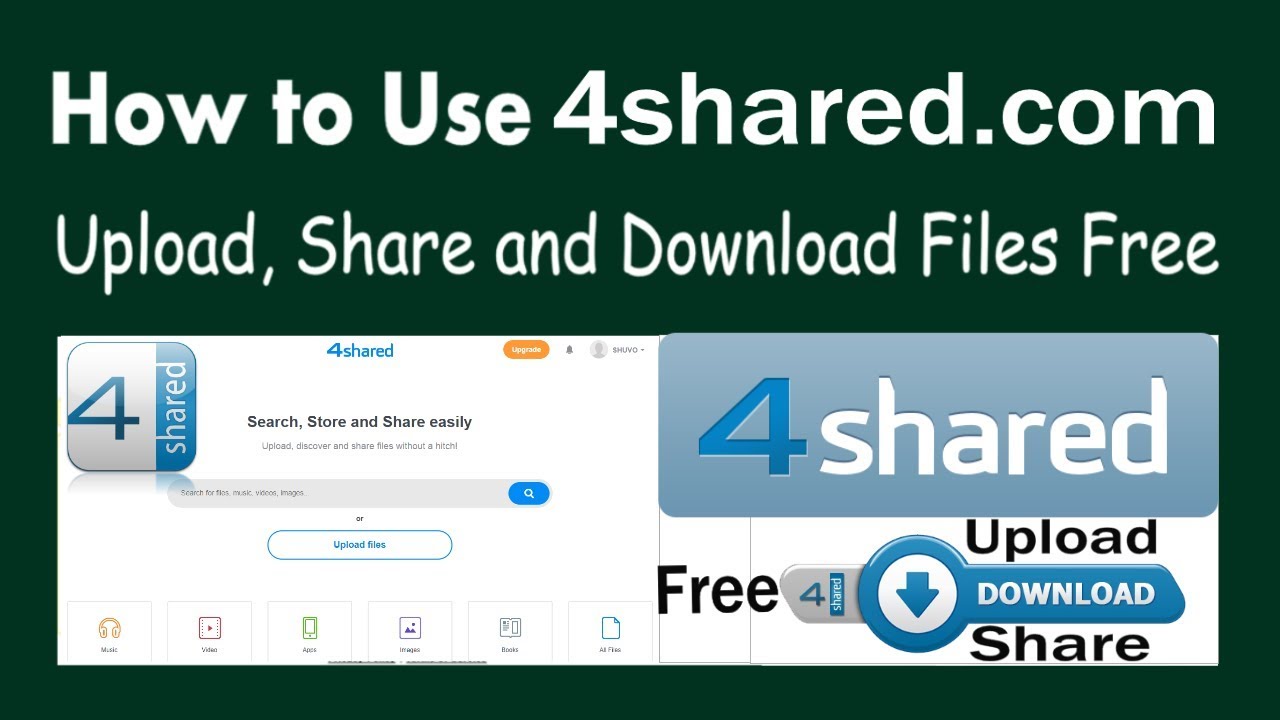 How To Use 4shared Free Upload Share And Download Files Free