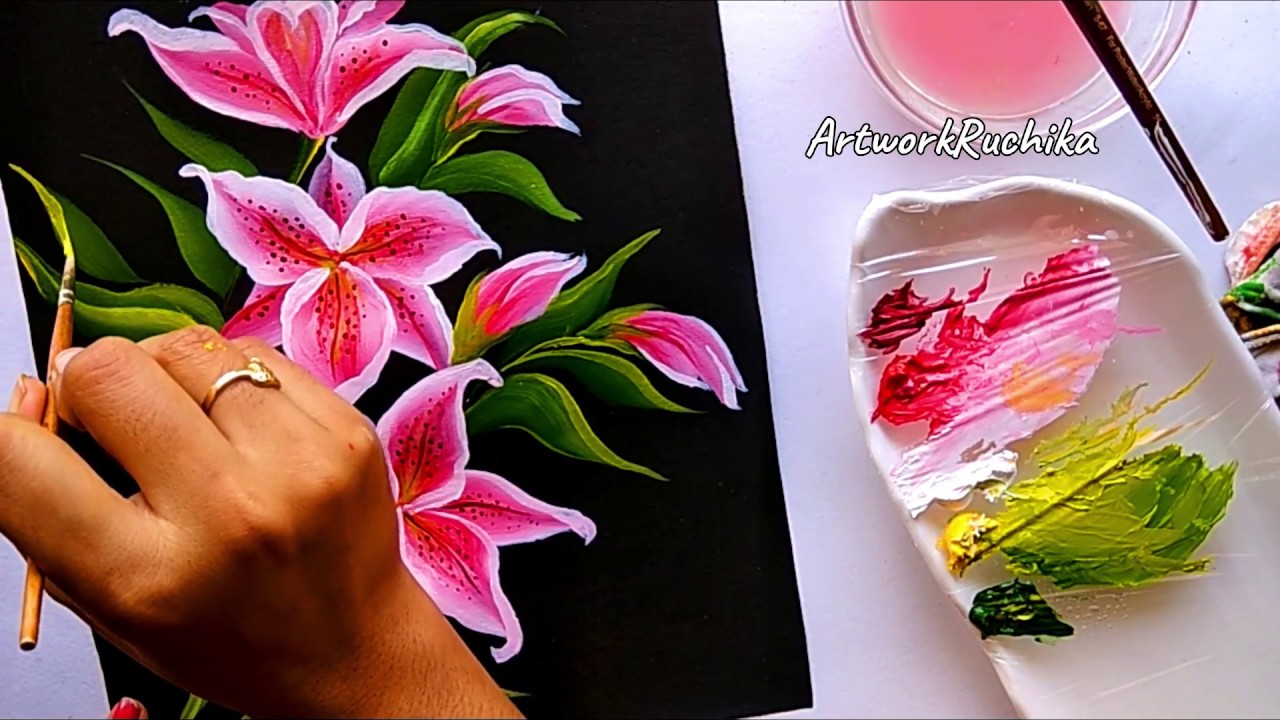 Acrylic Flower Painting Tutorial For Beginners Best Flower Site