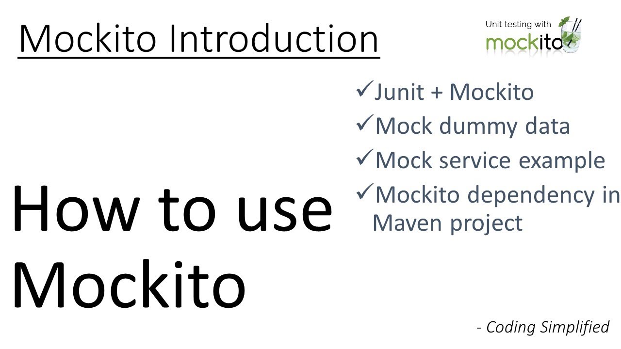 Mockito Introduction How To Use Mockito Youtube