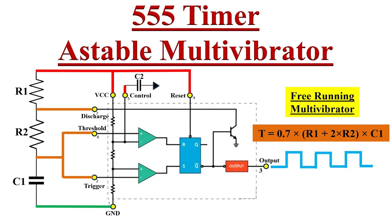 Astable Multivibrator Using 555 Timer Analog Lab 555 Oscillator