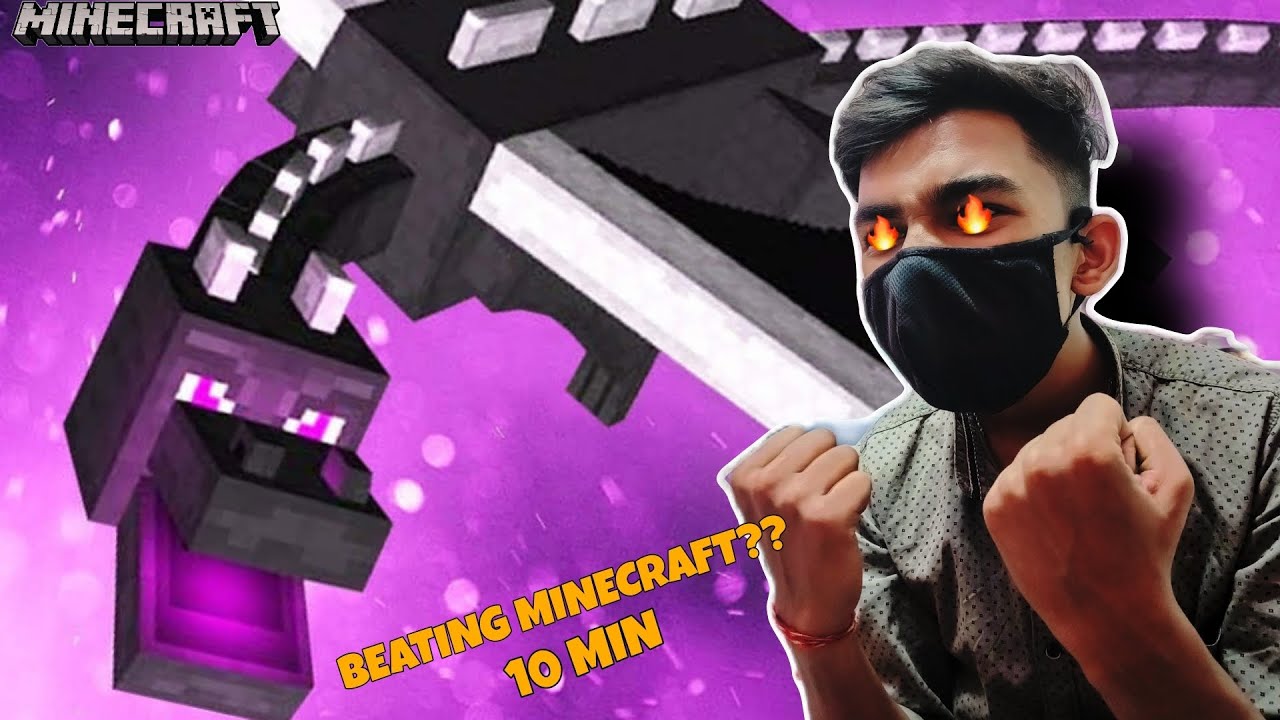 Beating Minecraft In 10 Minutes Minecraft Youtube