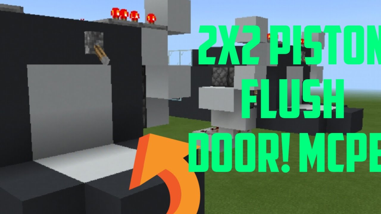 2x2 Flush Piston Trapdoor In Mcpe Youtube