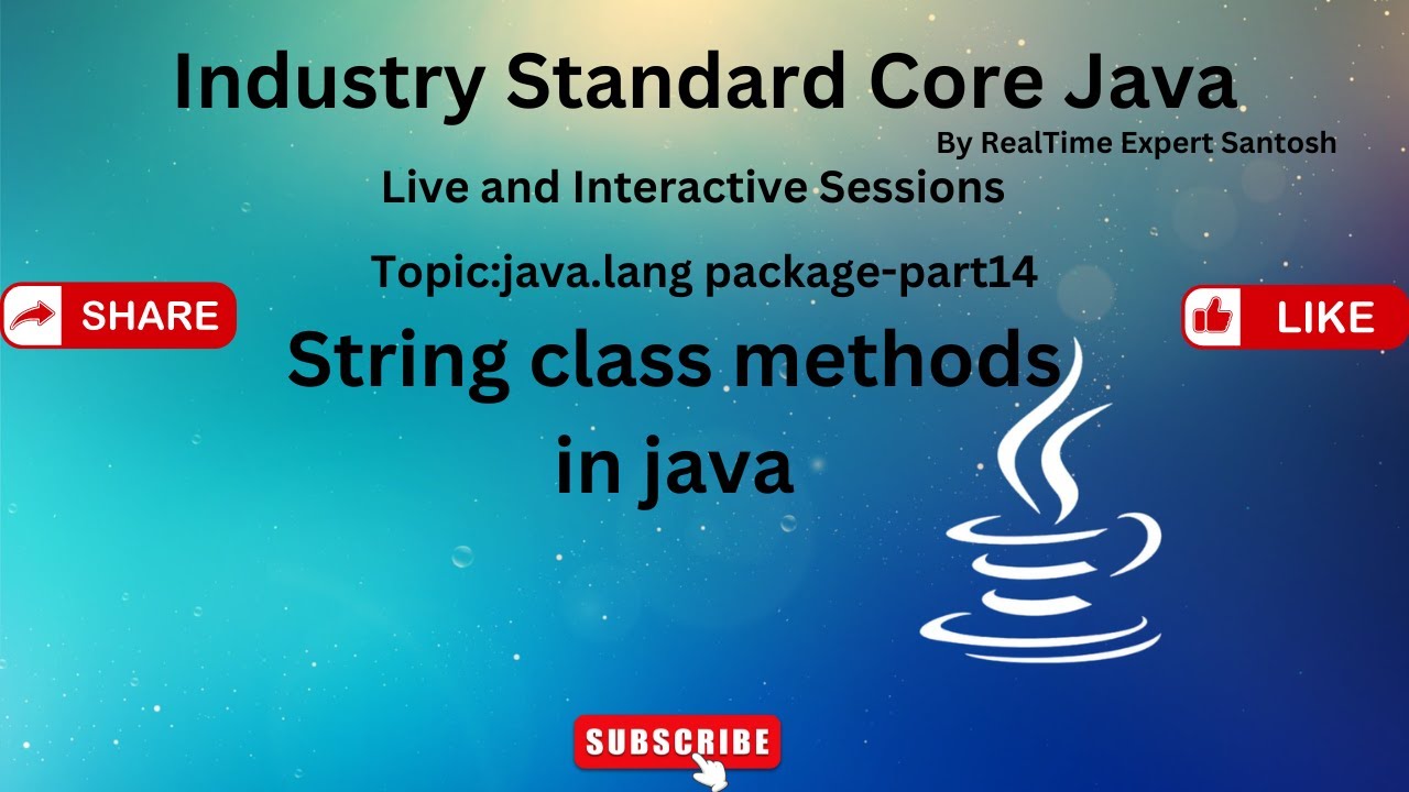 String Class Methods Core Java Tutorial Java For Beginners 2024 Full
