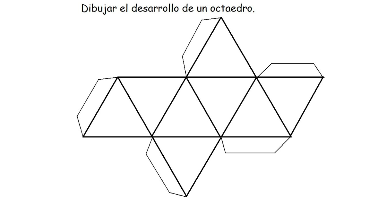 Plantilla De Octaedro Modelo De Papel De Un Octaedro Truncado