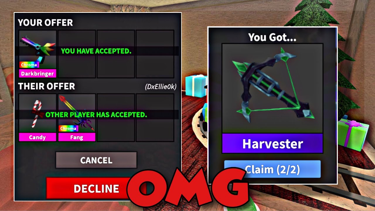 Mm2 Trading Montage 6 Getting Harvester Youtube