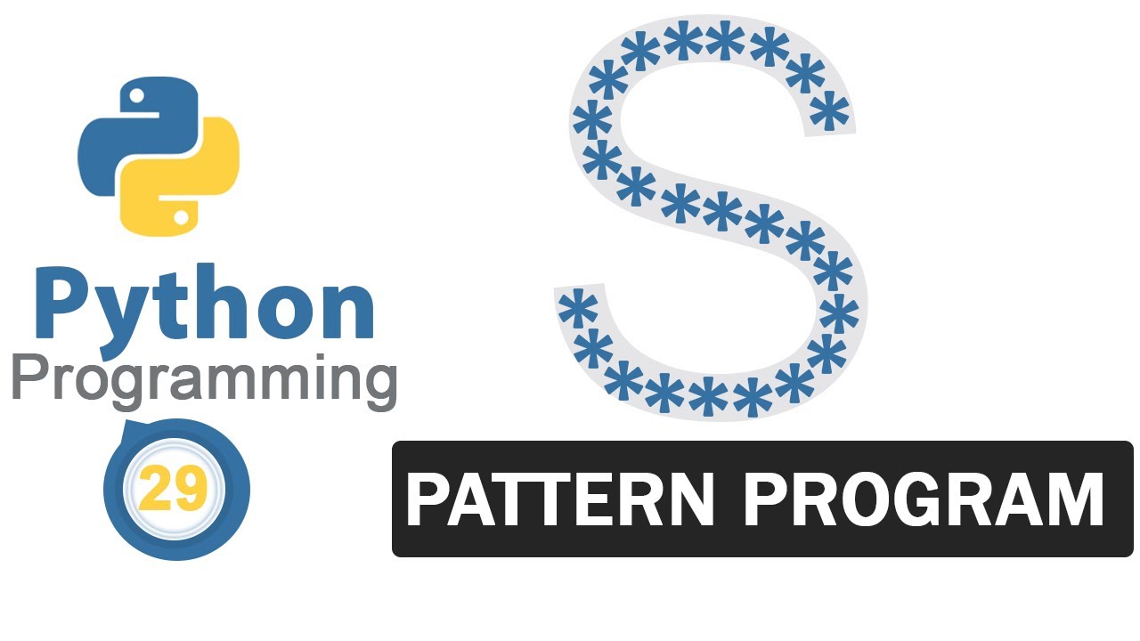 Python Pattern Programs Printing Stars In S Shape Youtube
