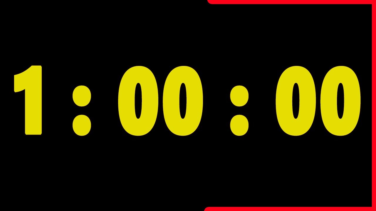 1 Hour Countdown Timer Youtube