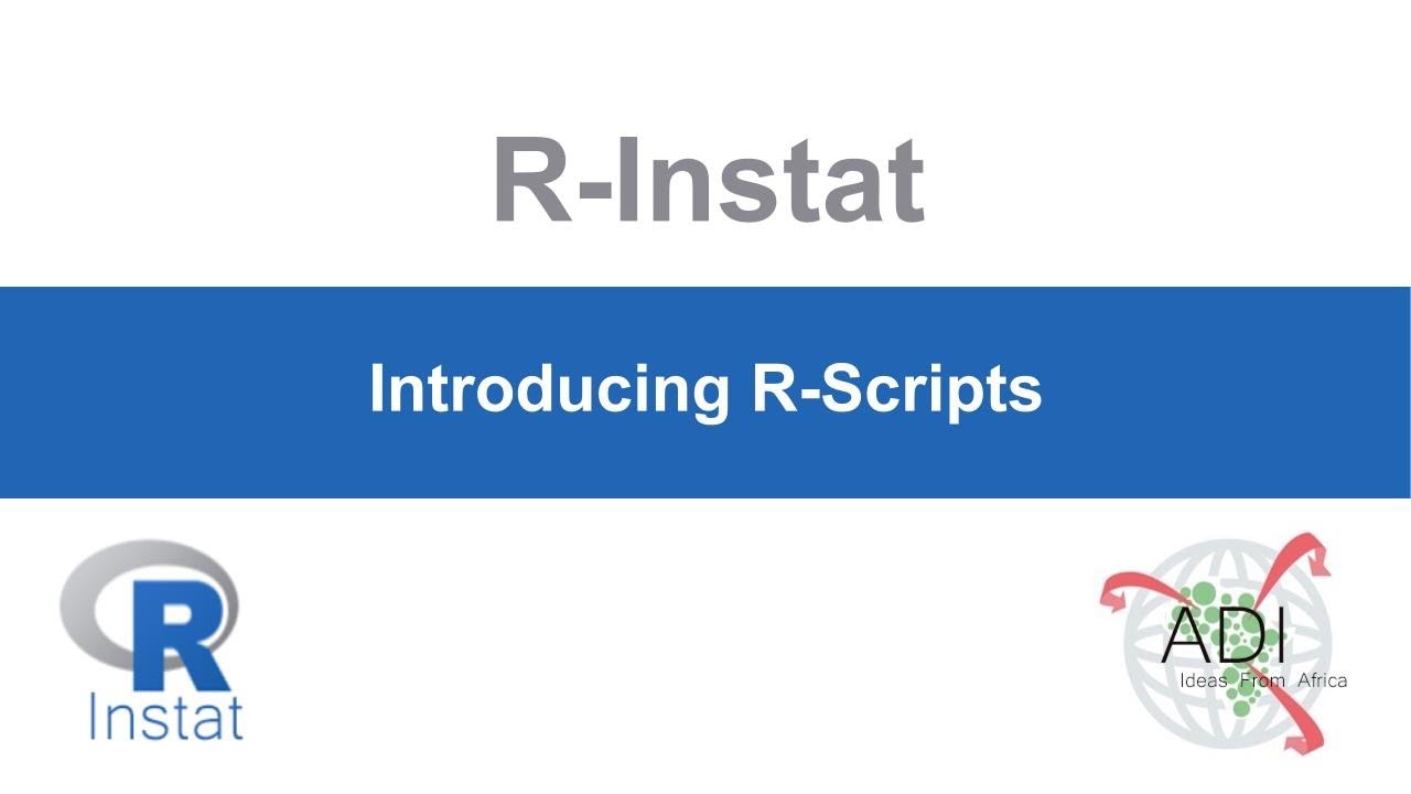 Introduction To R Scripts In R Instat Youtube