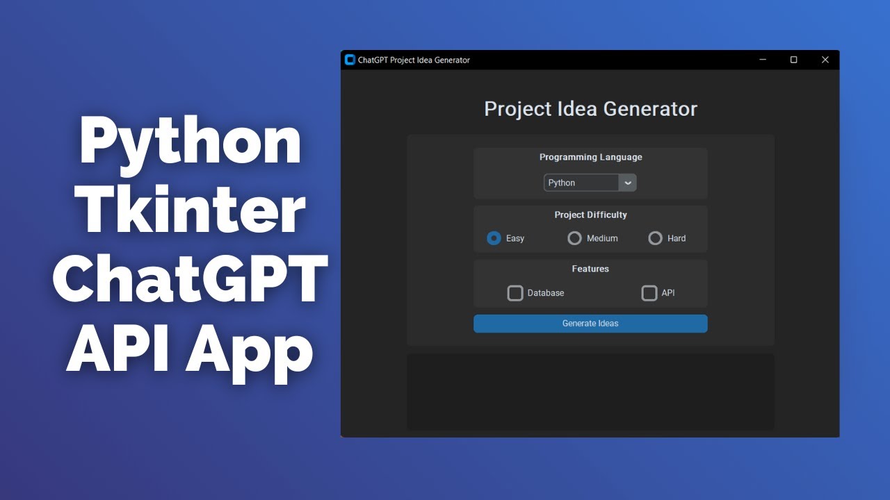 Tkinter Chatgpt App Modern Tkinter Gui Chatbot Tutorial For