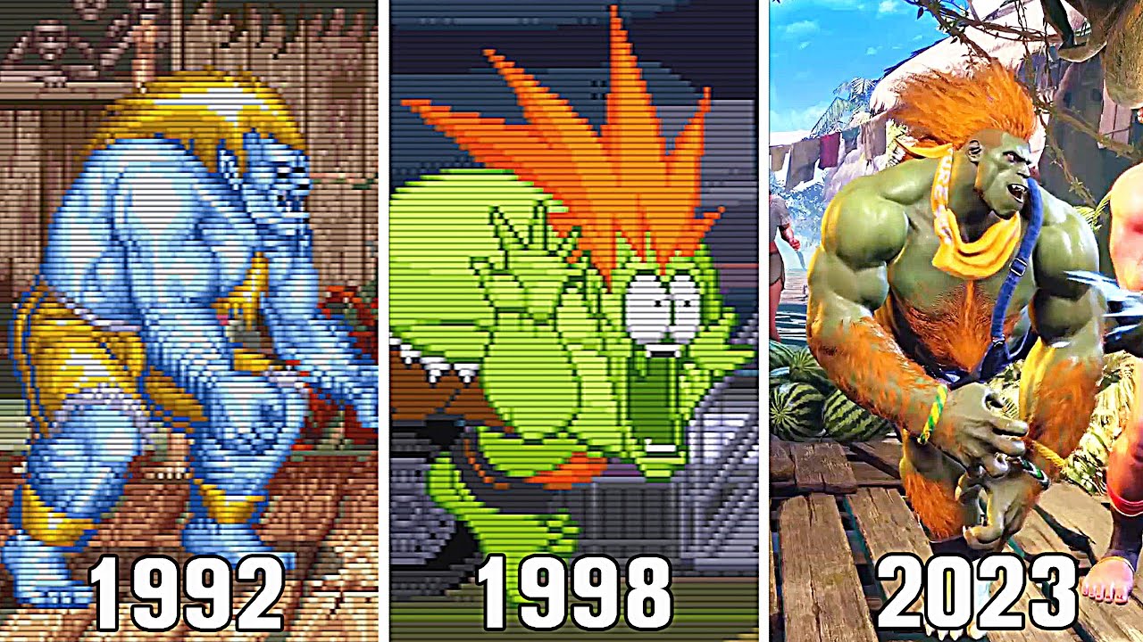 Blanka Graphic Evolution Street Fighter 1991 2023 Youtube