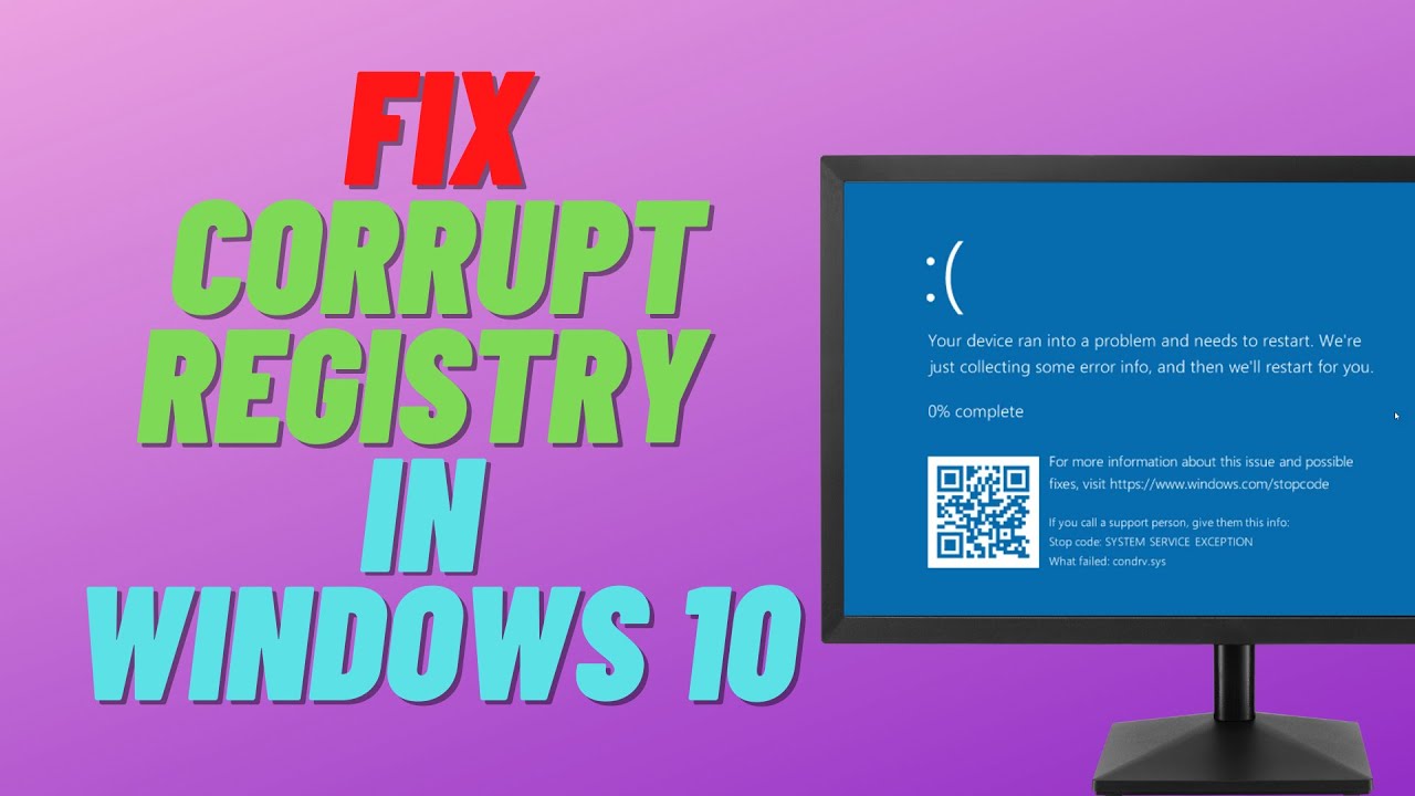 How To Fix Corrupt Registry In Windows 10 Youtube