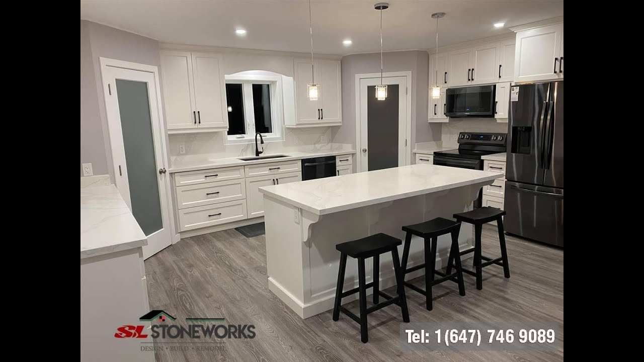 Quartz Backsplash And Countertop Finish By Slstoneworks Youtube