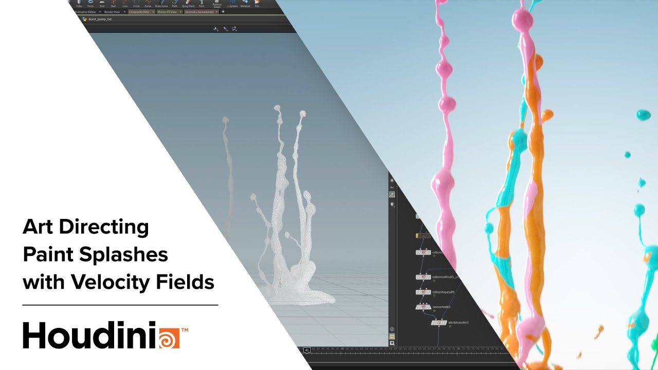 Houdini Paint Splash Tutorial Youtube