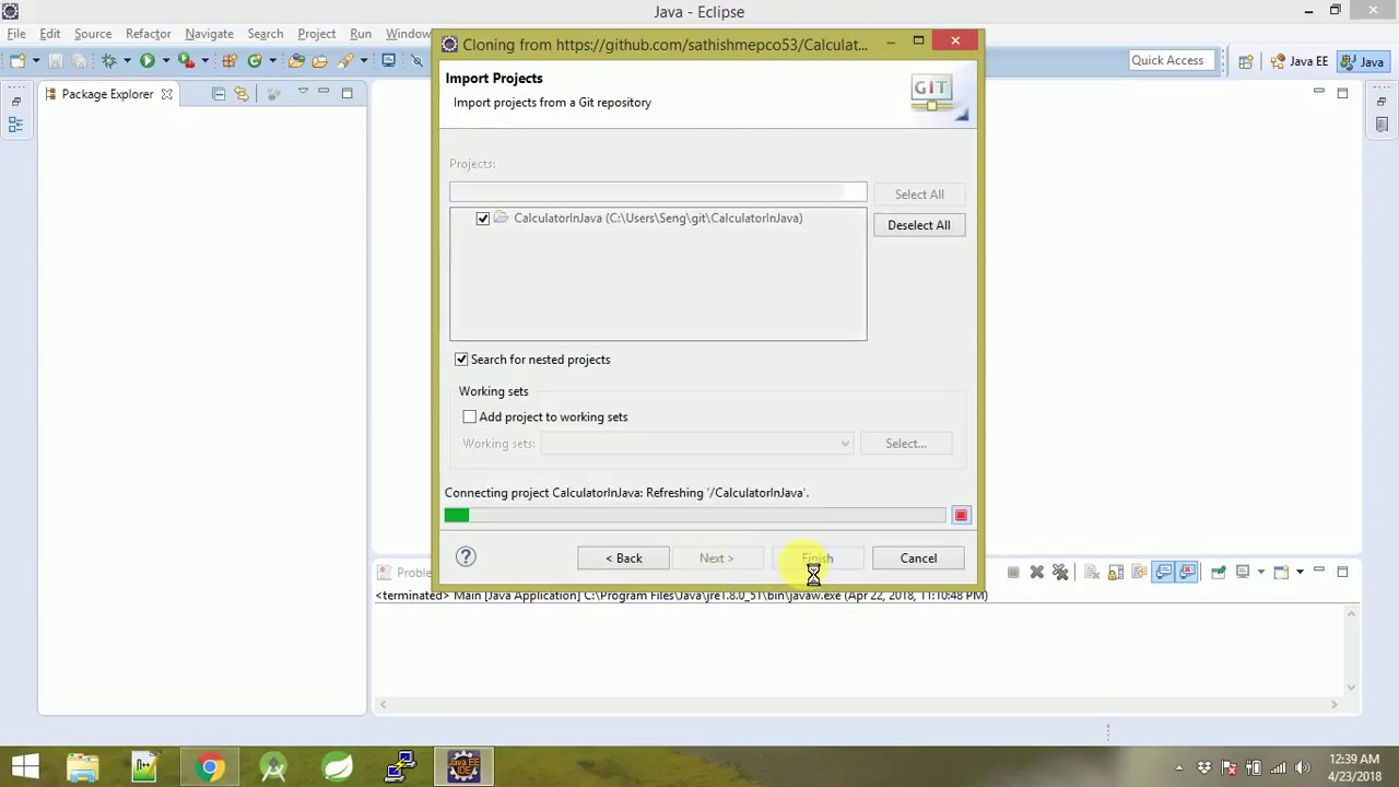 How To Import Java Project From Github To Eclipse Youtube