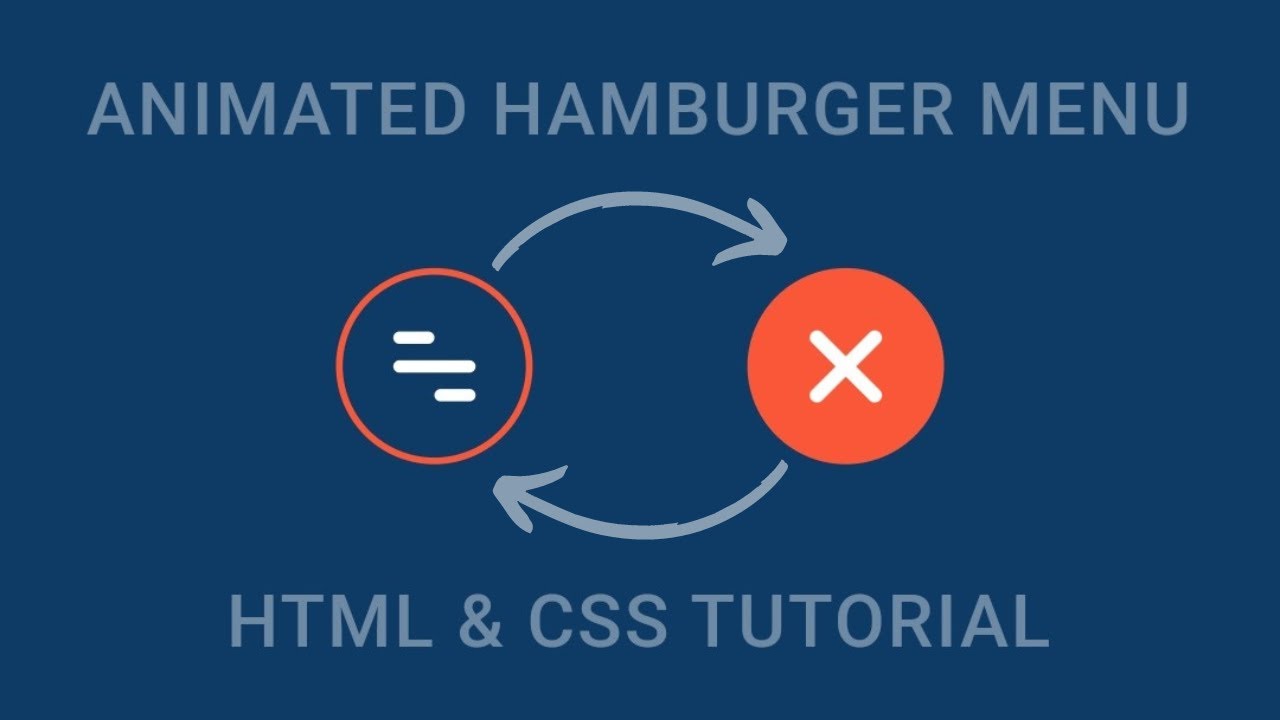 How To Create A Website Hamburger Menu Icon Using Html And Css