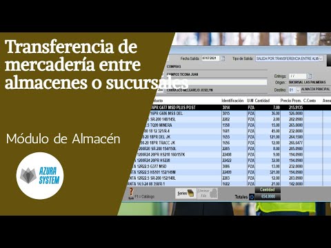 Transferencia De Mercadería Entre Almacenes O Sucursales Youtube