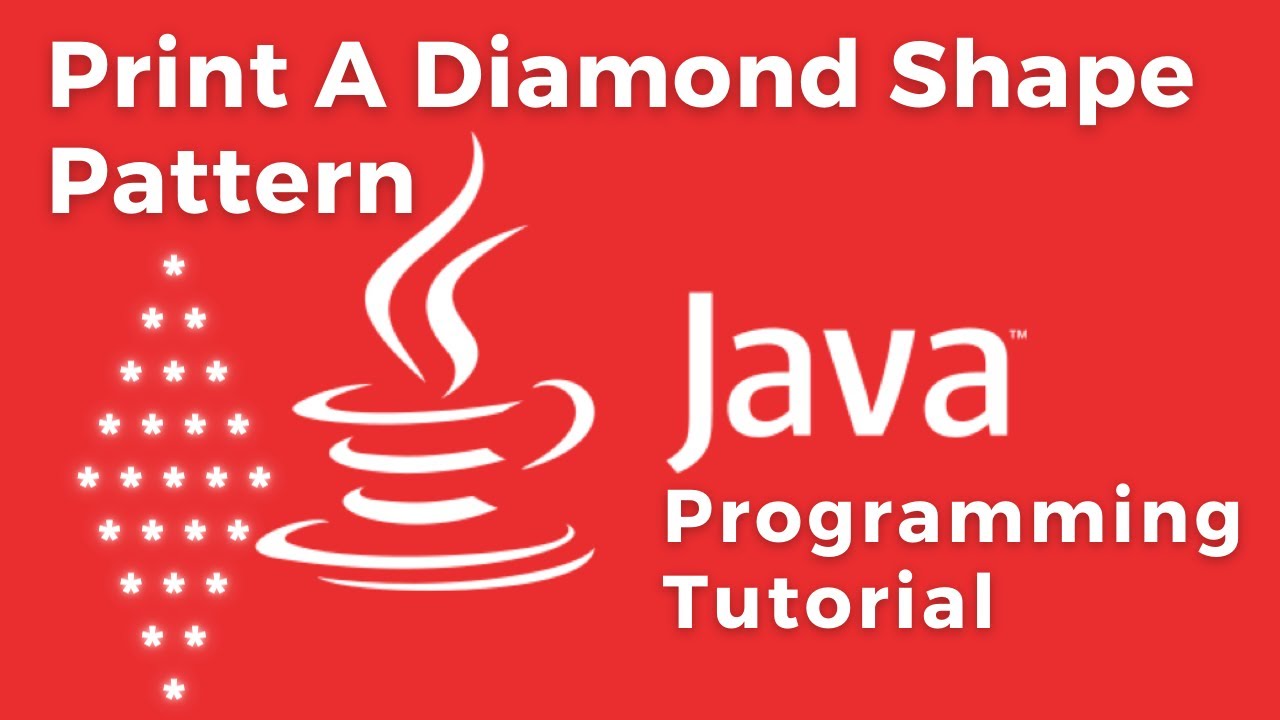 Java Program Print A Diamond Shape Pattern Youtube