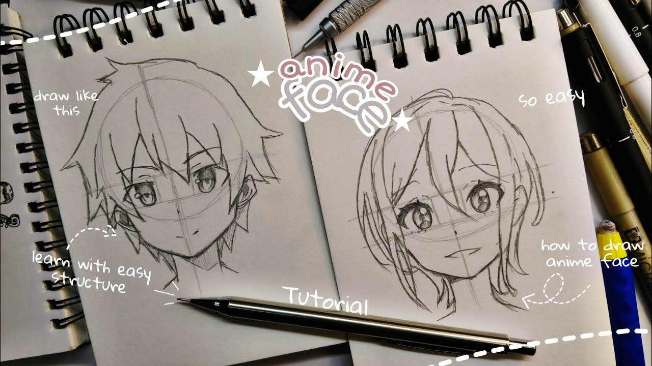 Easy Anime Face Drawing Practice With Easy Structure How To Draw
