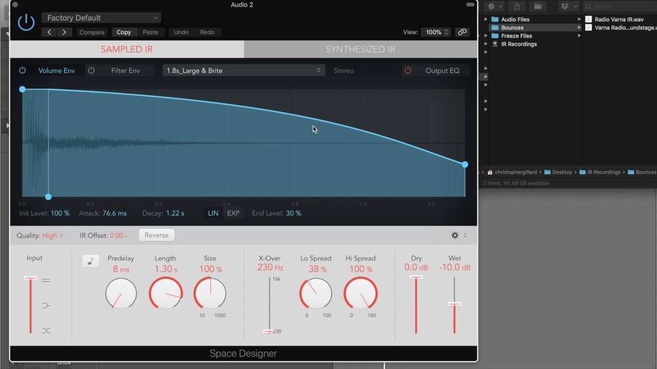 Space Designer Impulse Response Tutorial Youtube