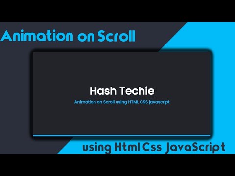 Animation On Scroll Using Html Css Javascript Youtube