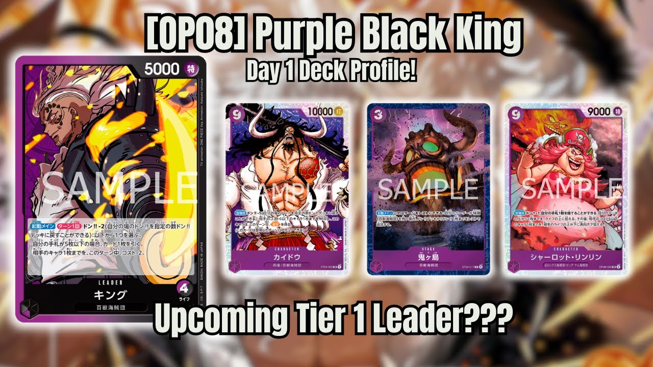 Op08 Purple Black King Day 1 Deck Profile Tier 1 Leader Incoming