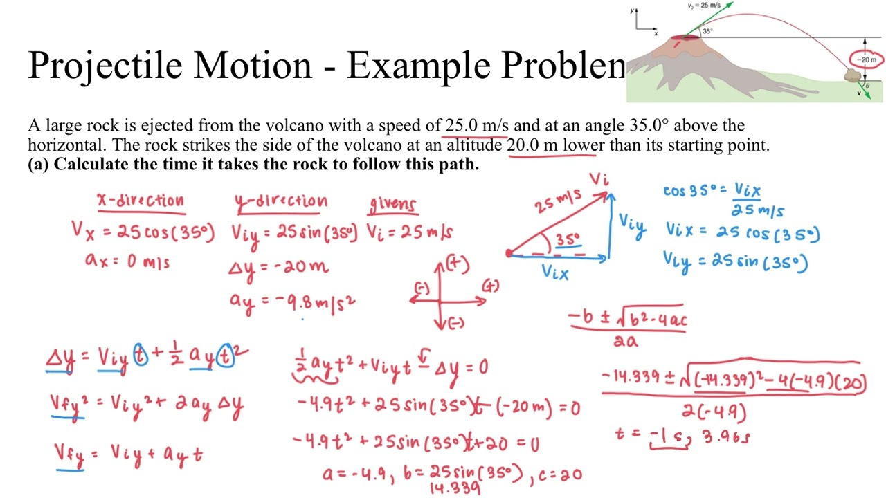 Projectile Motion Part 2 Youtube