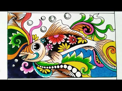 Menggambar Ragam Hias Flora Dan Fauna Yang Indah Youtube