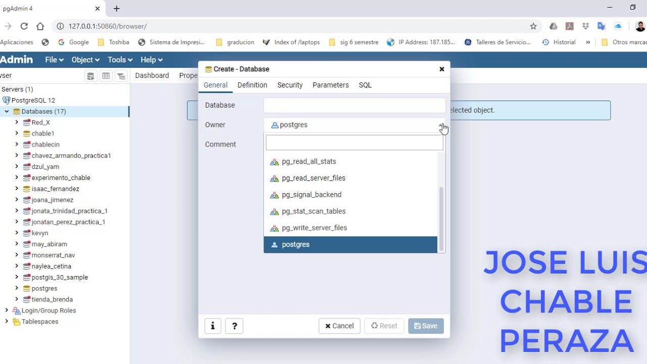 Pgadmin4 Version Postgresql 12 Crear Bd Youtube