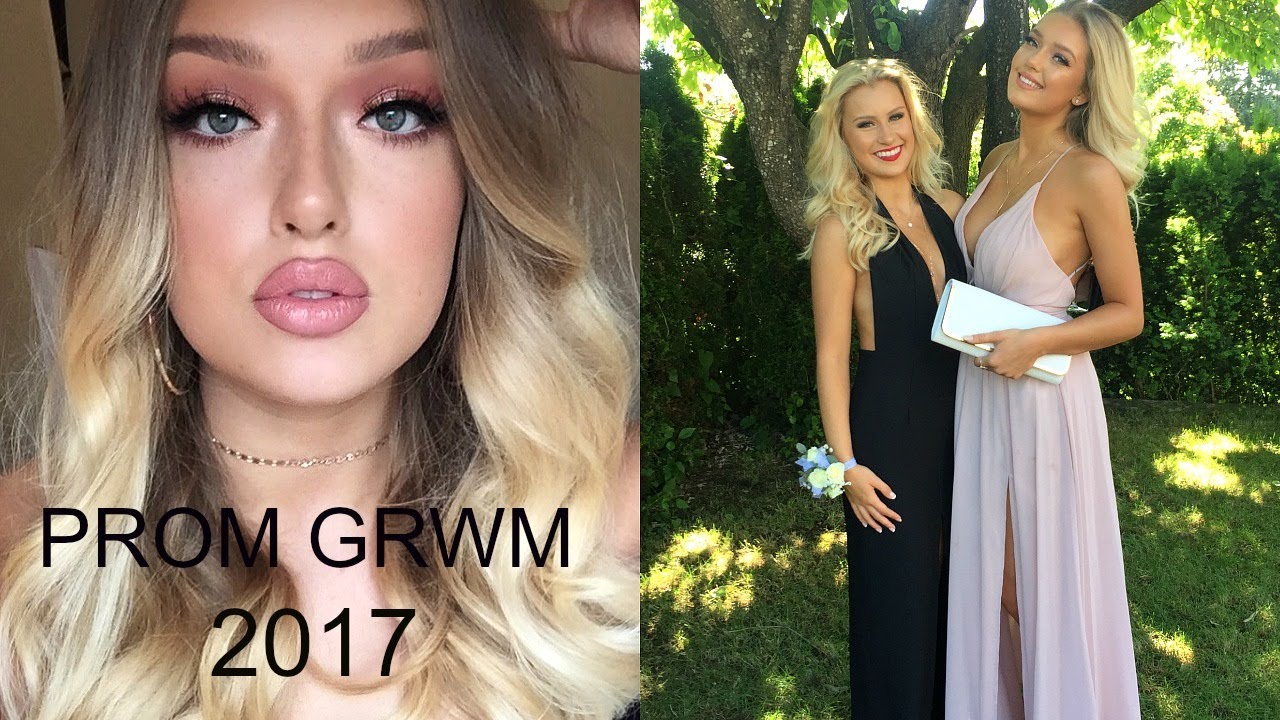 Prom 2017 Grwm Dress Makeup And Hair Tutorial Pinky Rose Gold Tones