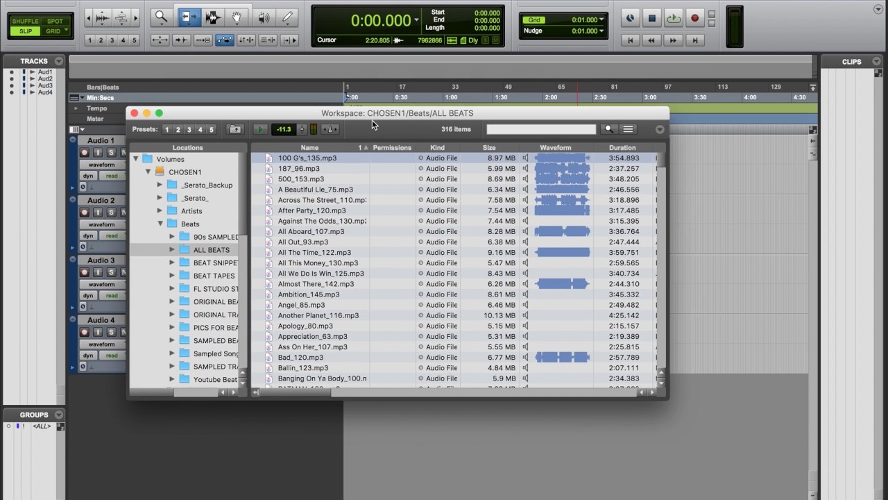 Workspace Browser How To Use The Workspace Browser In Pro Tools Youtube