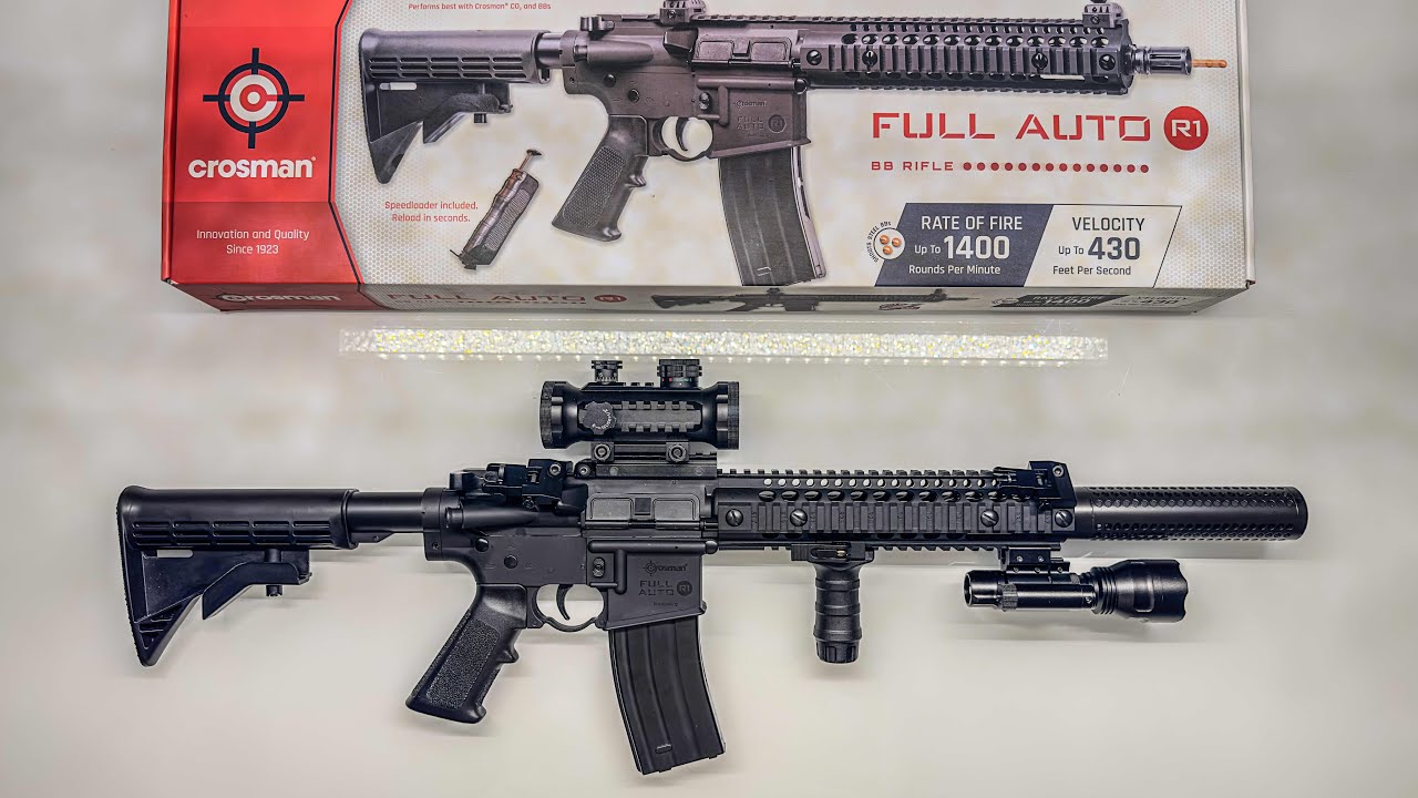 R1 Ar 15 Cal 4 5 Mm Co2 Full Auto Blowback Airgun Crosman Bbgun