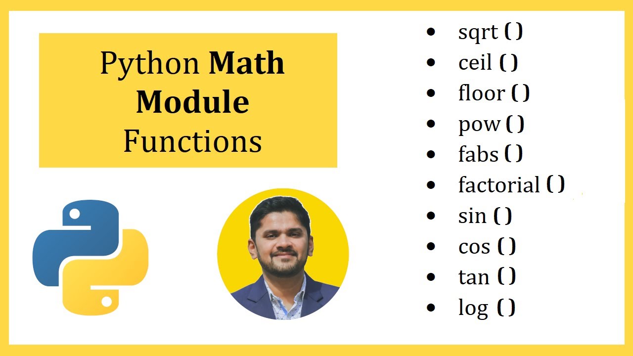 Python Math Module Functions Examples Sqrt Ceil Floor Pow Fabs