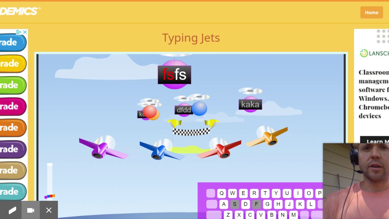 Arcademics Plus Typing Jets Youtube