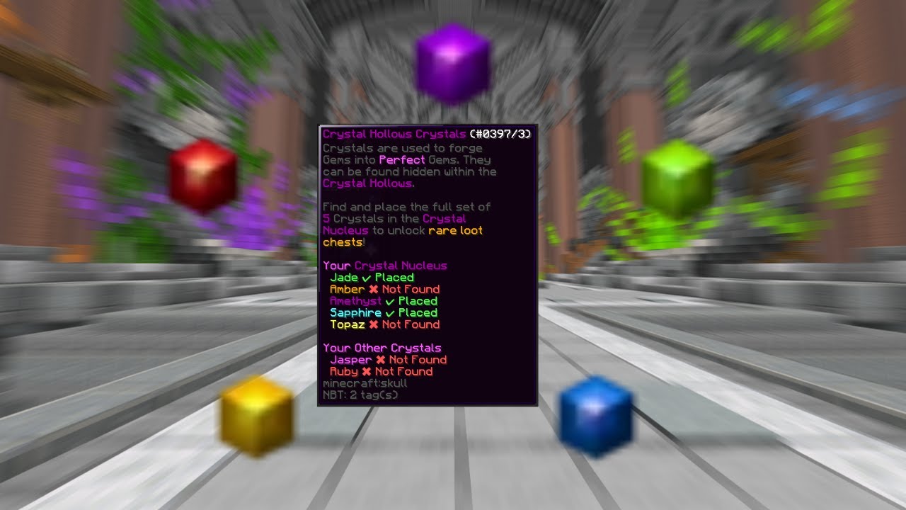 The Crystal Nucleus Quest Hypixel Skyblock Youtube