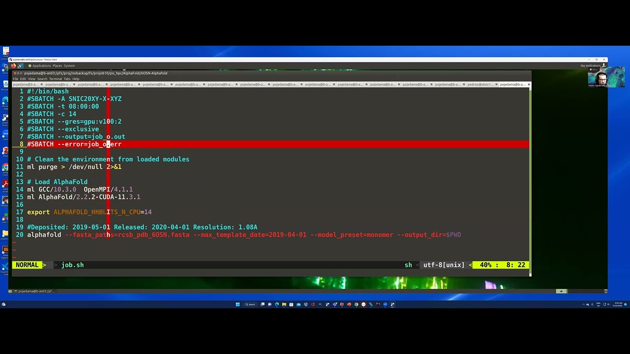 Running Alphafold Youtube