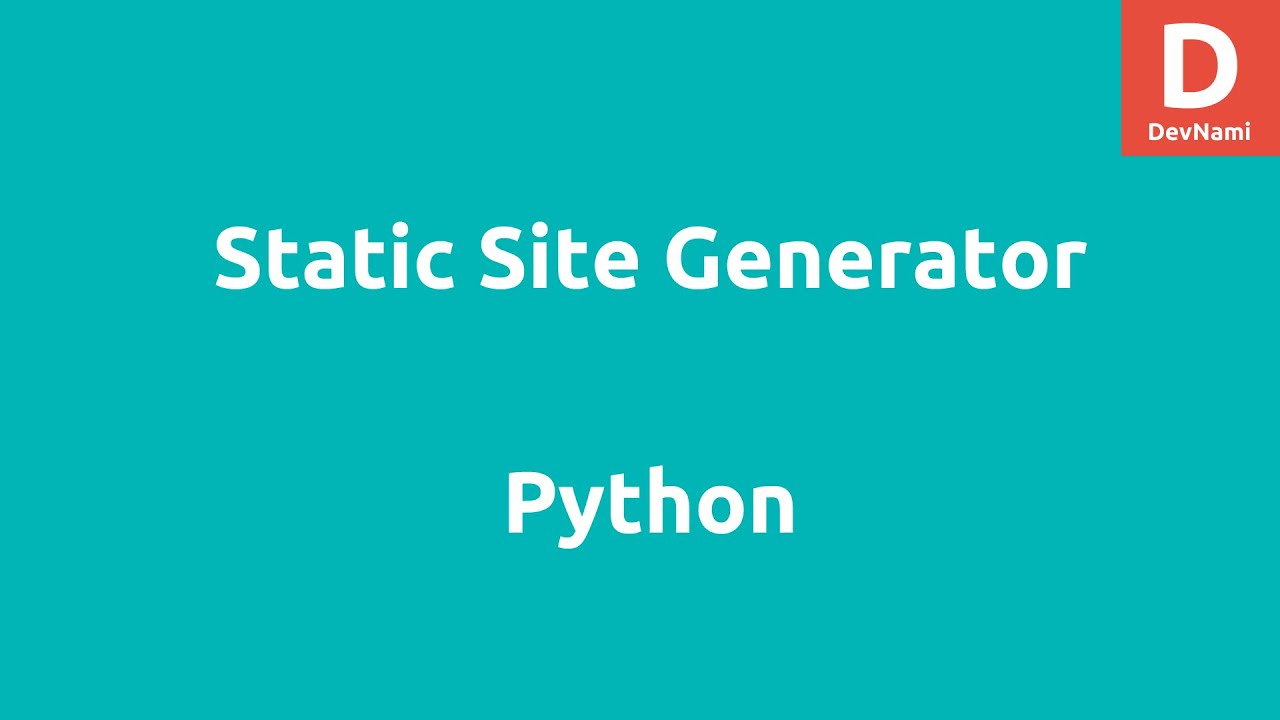 Python Mkdocs Static Site Generator Youtube