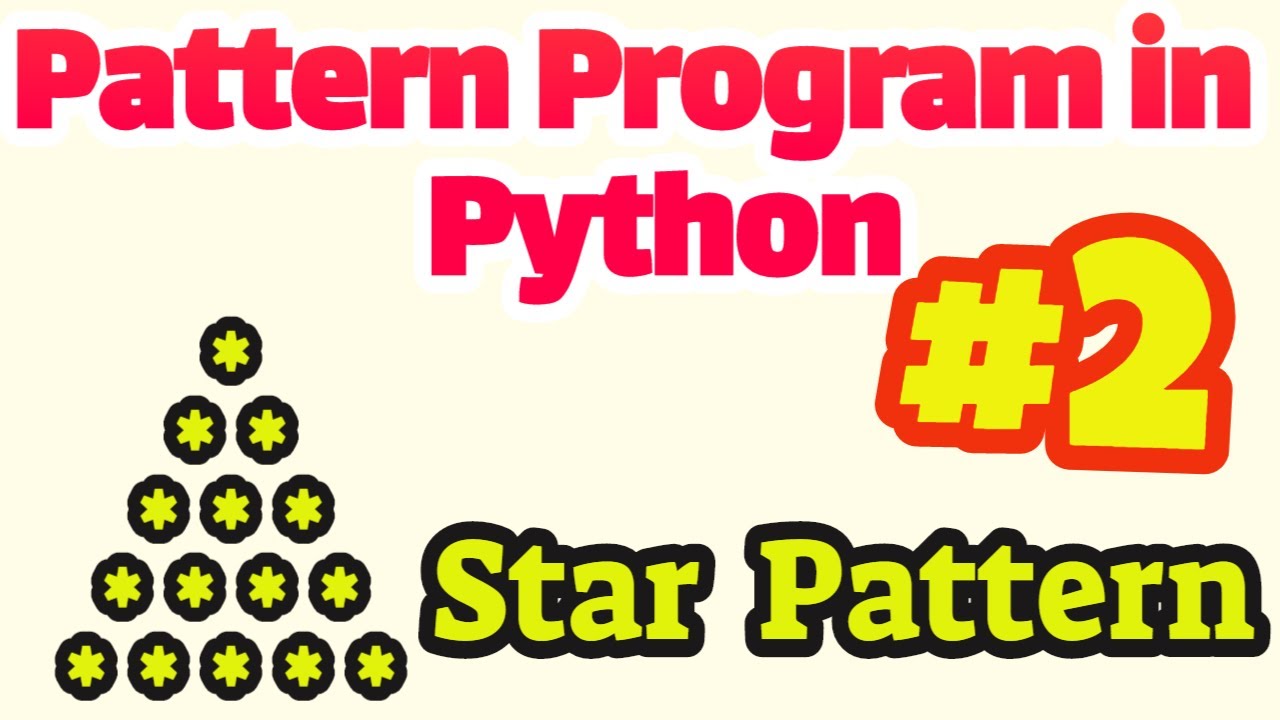 Pattern Program In Python 2 Star Pattern Pyramid Youtube