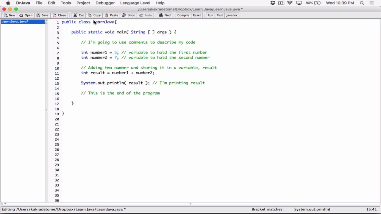 52 Single Line Comments Learn Java Youtube