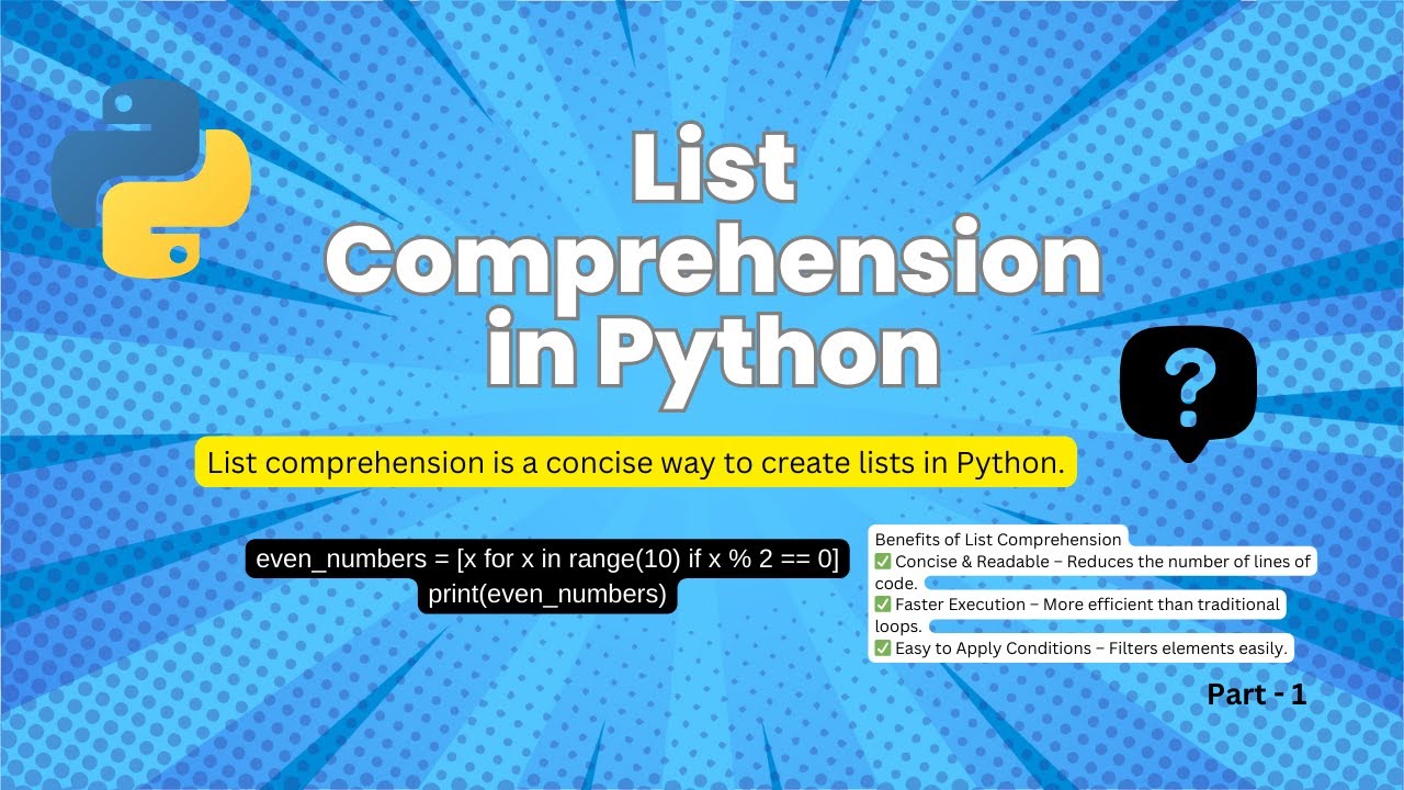 List Comprehension In Python Python For Beginners Youtube