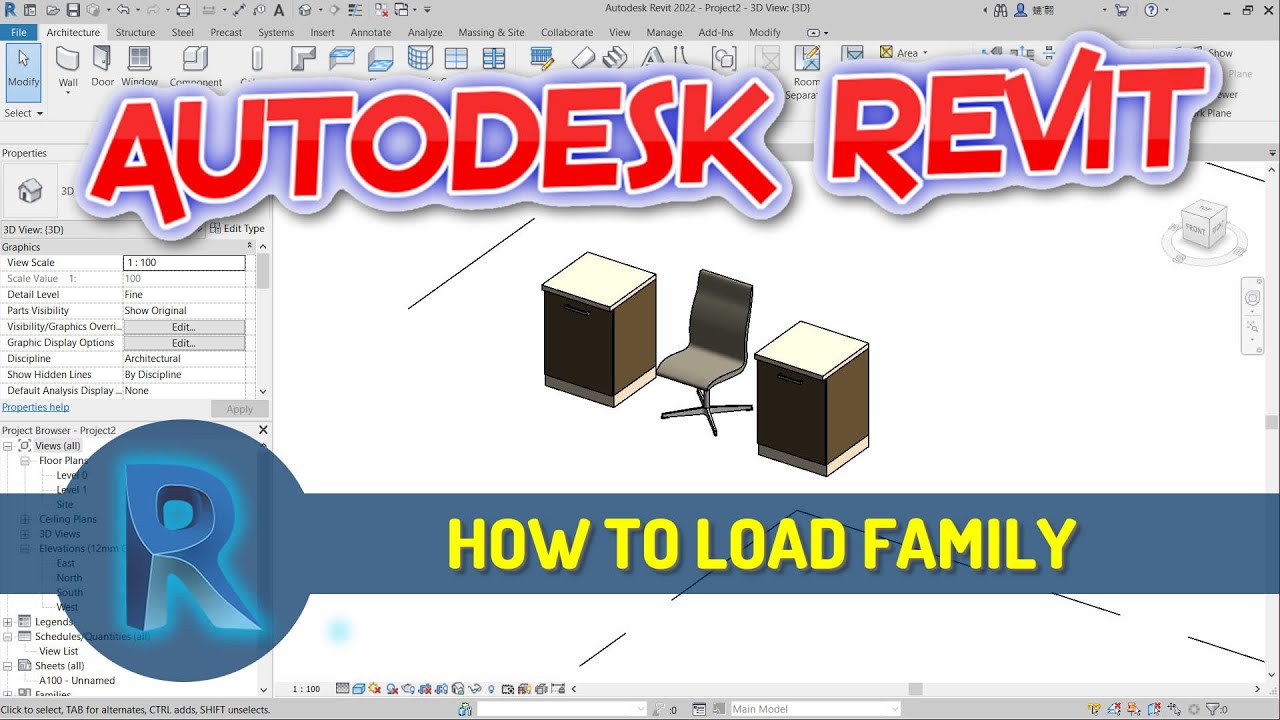 Revit How To Load Family Tutorial Youtube