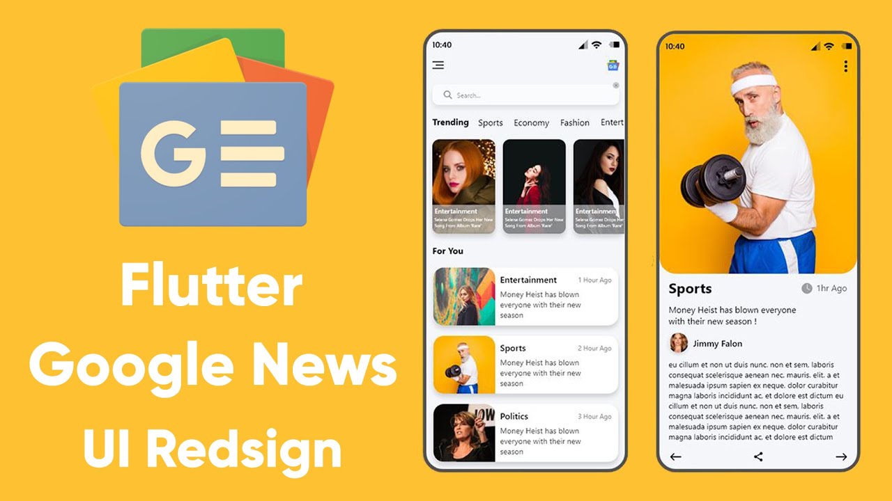 Flutter Google News App Ui Redesign Speed Code Youtube