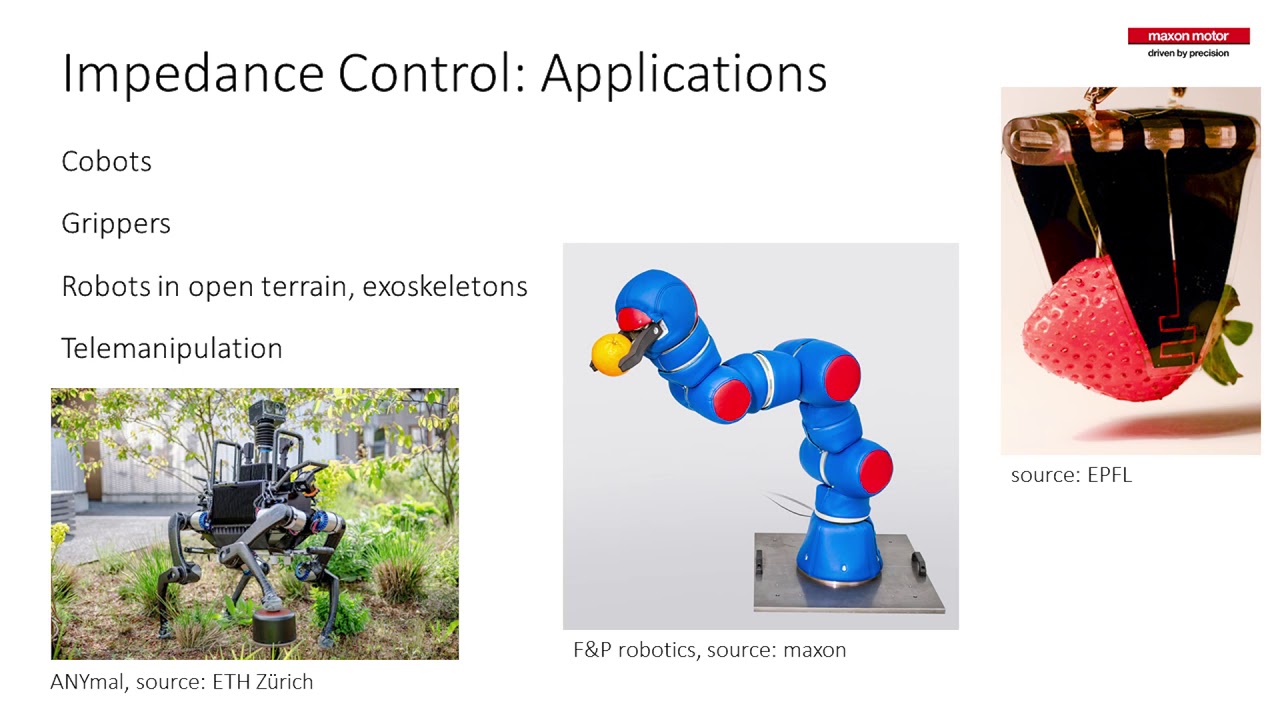 Maxon Motor Impedance Control In Robotics Youtube