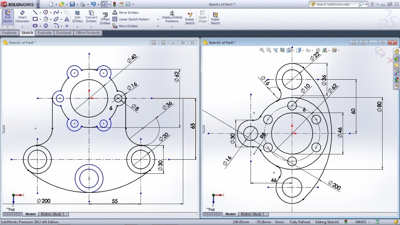 Solidworks Exercises For Beginners 3 Solidworks Sketch Practice
