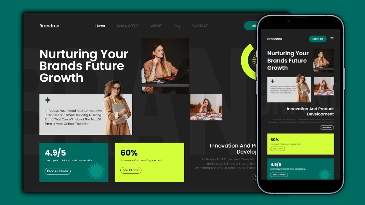 Day 19 100 Mobile Responsive Modern Website Landing Page Html Css