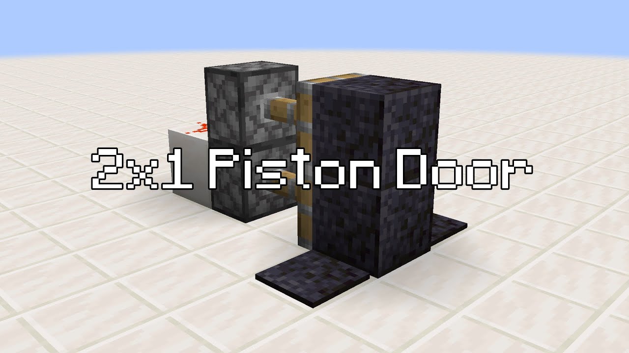 Minecraft 2x1 Piston Door Youtube