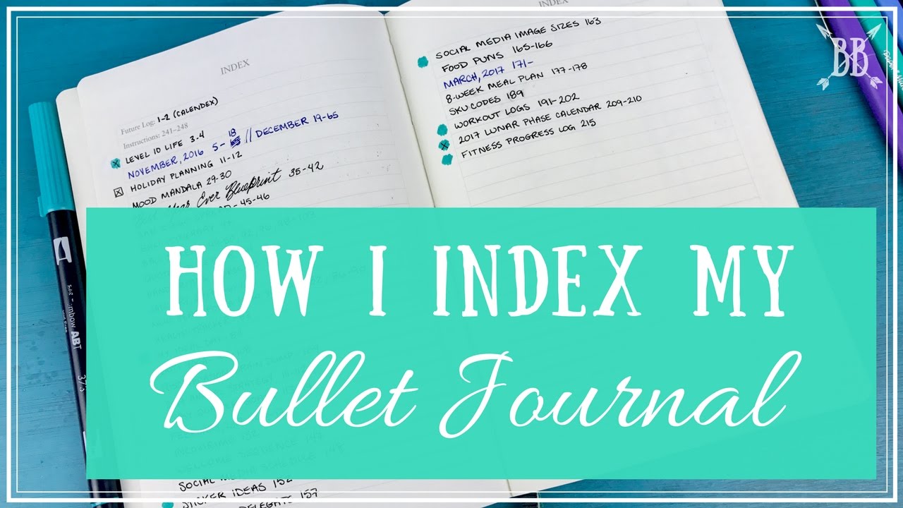 How I Index My Bullet Journal Youtube