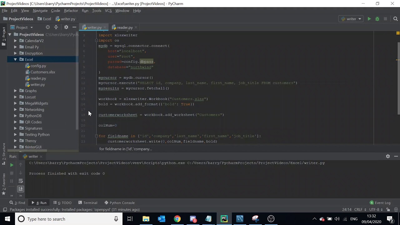Excel Read And Write Excel Files Using Python Youtube
